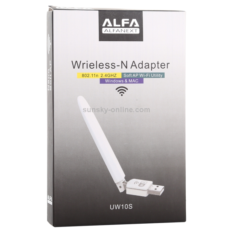 LV-UW10S 2.4GHz 150Mbps Wireless-N USB Adapter + Antenna
