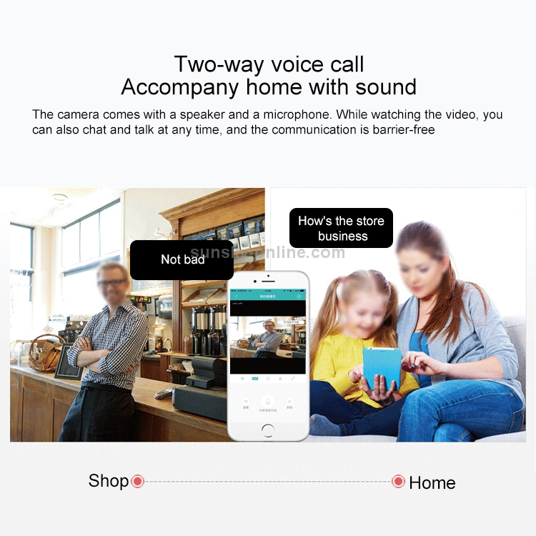YT47 HD Wireless Indoor Network Shaking Head Camera, Support Motion ...