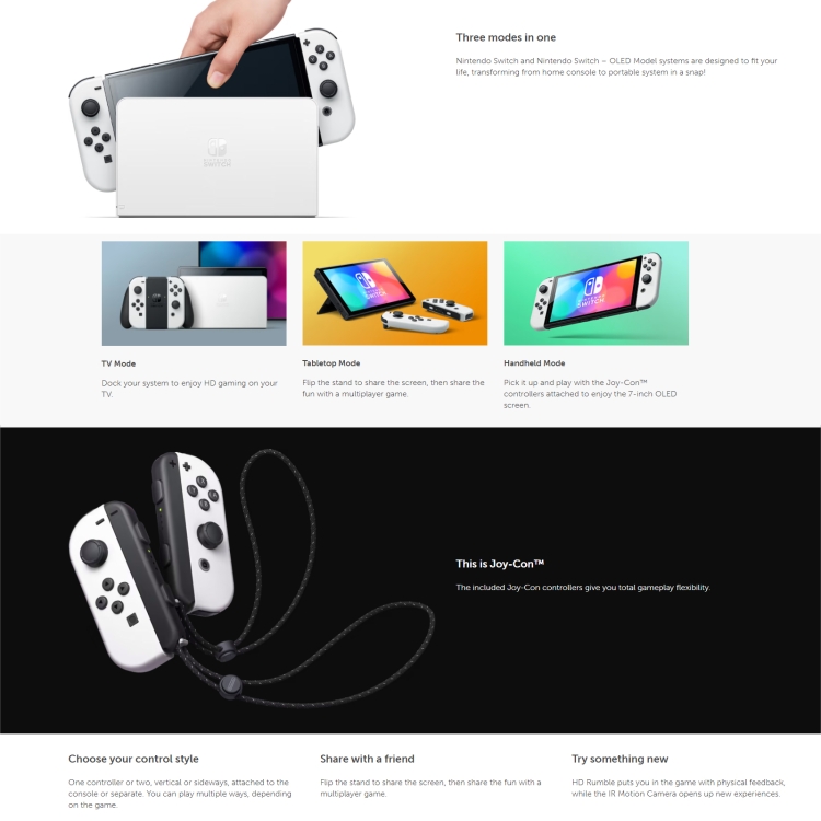 [HK Warehouse] Nintendo Switch OLED Model Game Console 64GB 7 inch ...
