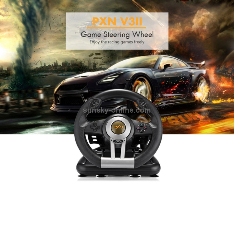 PXN-V3 Racing Game Steering Wheel for PC / PS3 / 4 / xbox one / switch ...