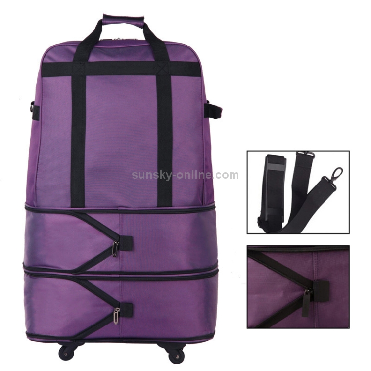 Maleta retráctil 91L Maleta unisex plegable Maleta giratoria de viaje ...
