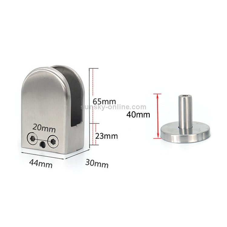 201 Stainless Steel Glass Fish Mouth Support Rod Fixing Clip with ...