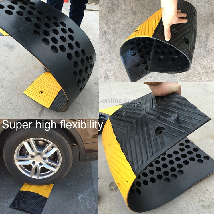 Trapezoid Herringbone Rubber Speed Bump ขนาด 100x35x5 ซม
