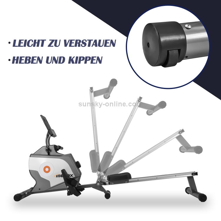 [EU Warehouse] Merax Folding Rowing Machine with Magnetic Clamping ...
