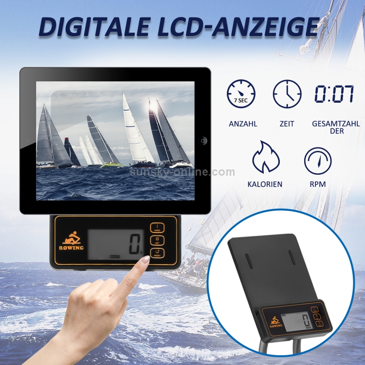 [EU Warehouse] Merax Folding Rowing Machine with Magnetic Clamping ...