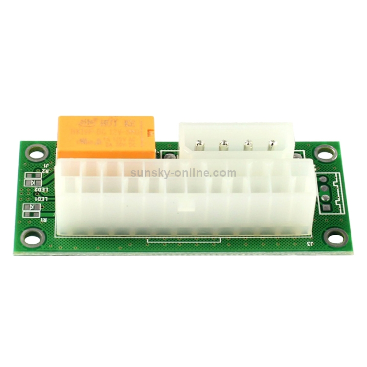 ATX 24 Pin to Molex 4 Pin Dual PSU Power Supply Sync Starter Extender ...