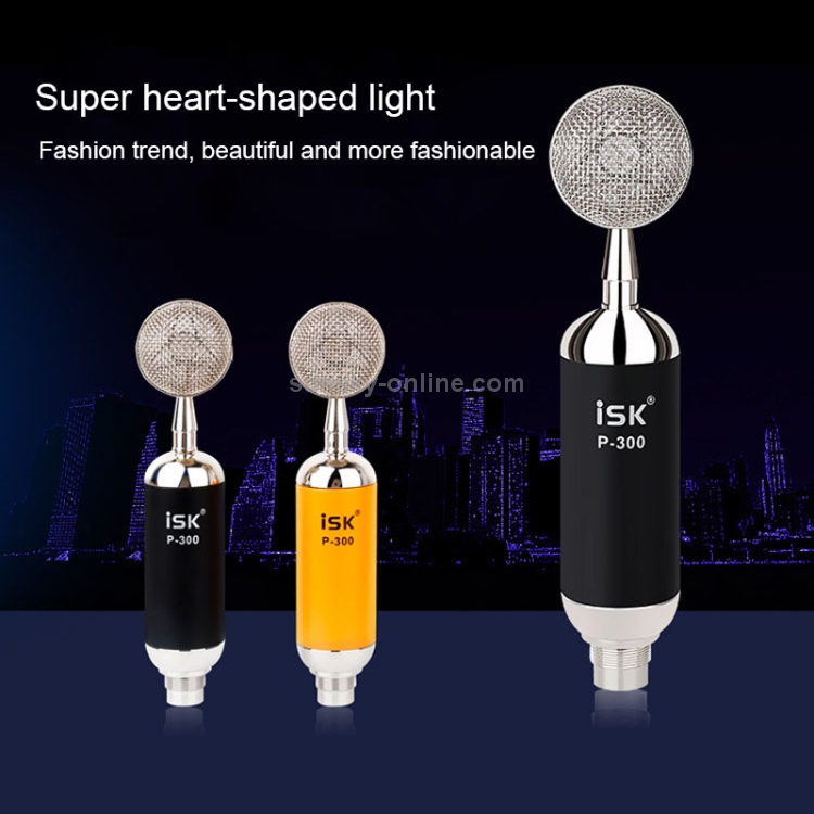 웹캐스트용 ISK P-300 콘덴서 마이크 서스펜션 유형 컴퓨터 노래방 마이크, 임의 색상 전달