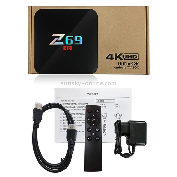 Z69 4K UHD Smart Android 6.0 Amlogic S905X Penta Core 1.5GHz TV BOX ...