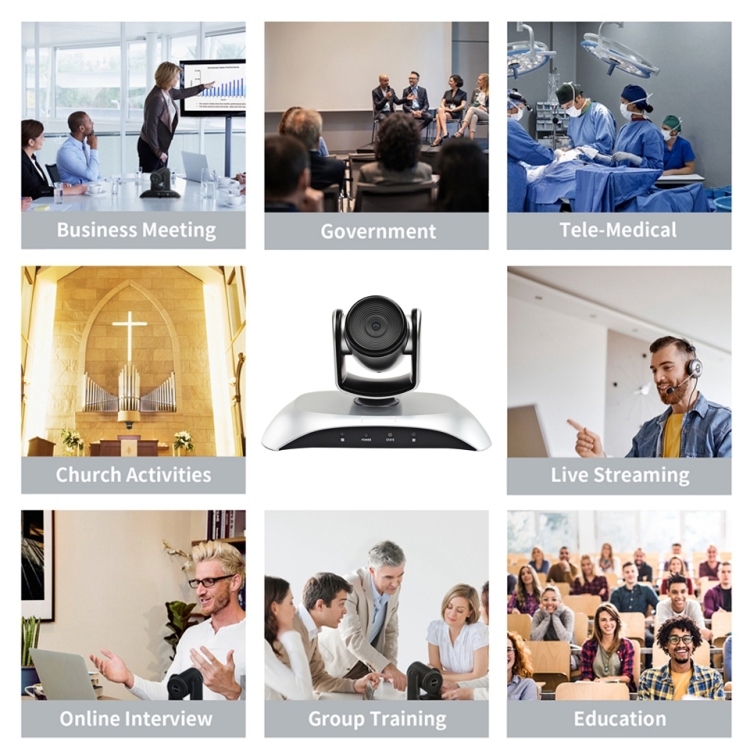 YANS YS-H10UH USB HD 1080P Wide-Angle Video Conference Camera with ...