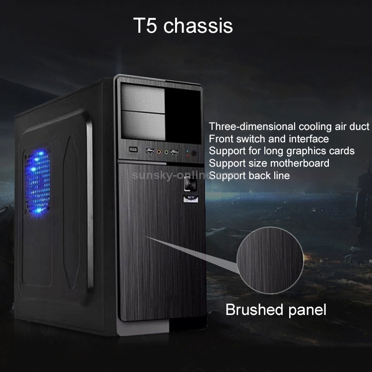 T5 USB 2.0 Main Chassis 400x190x410mm Micro-ATX / ATX PC PC Desktop ...