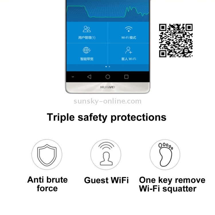 Huawei Q1 2.4GHz Wireless Powerline HomePlug AV Intelligent Router Set ...