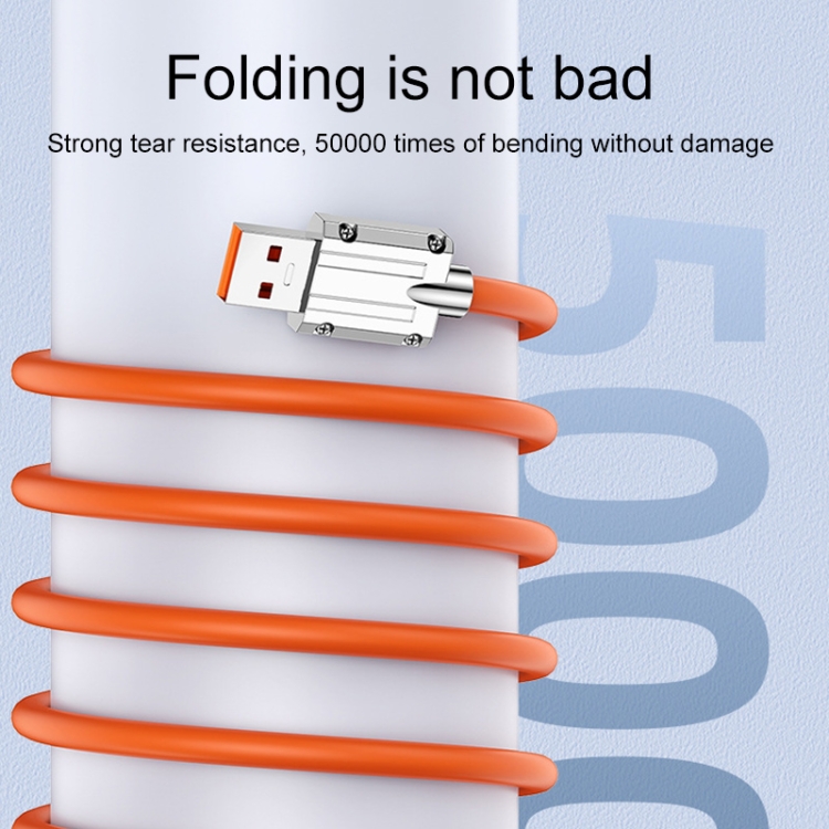 Mech Series 6A 120W USB to USB-C / Type-C Metal Plug Silicone Fast ...