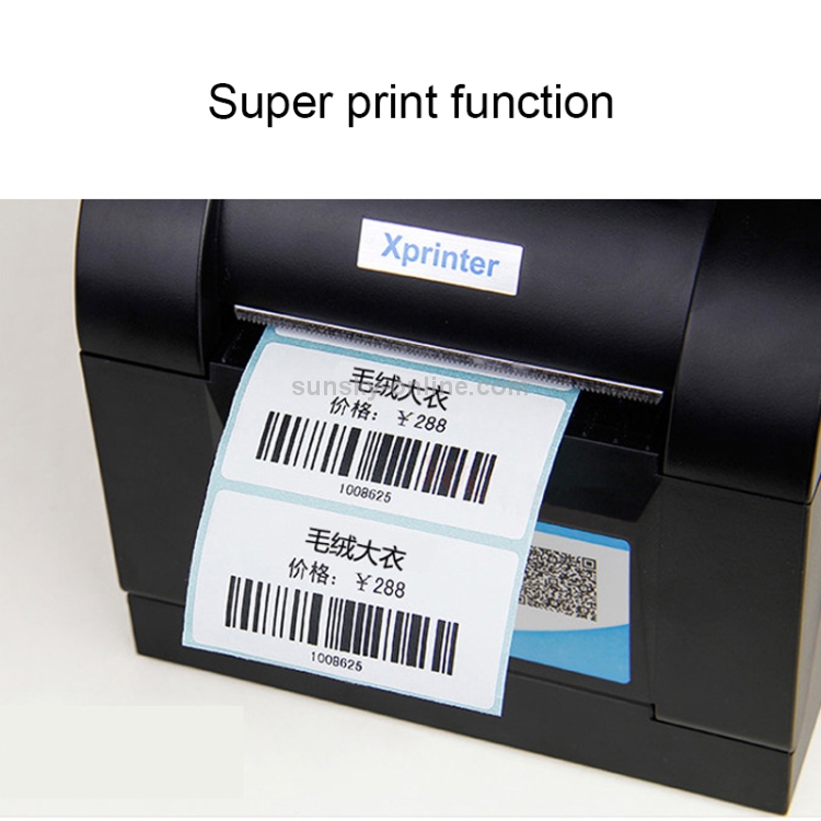 Xprinter XP-350B USB Port Thermal Automatic Calibration Barcode Printer