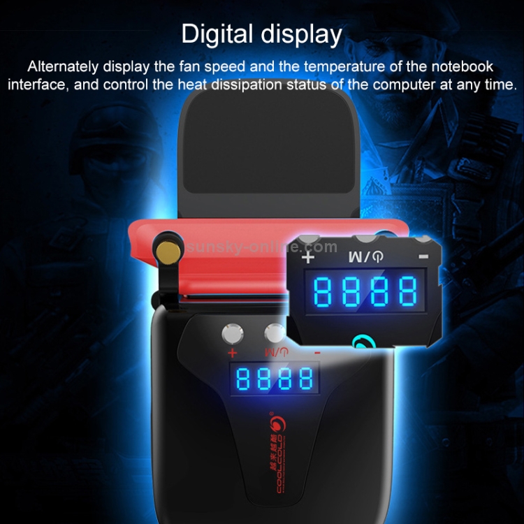 COOLCOLD Notebook Radiator Ventilation Type Intelligent Temperature ...