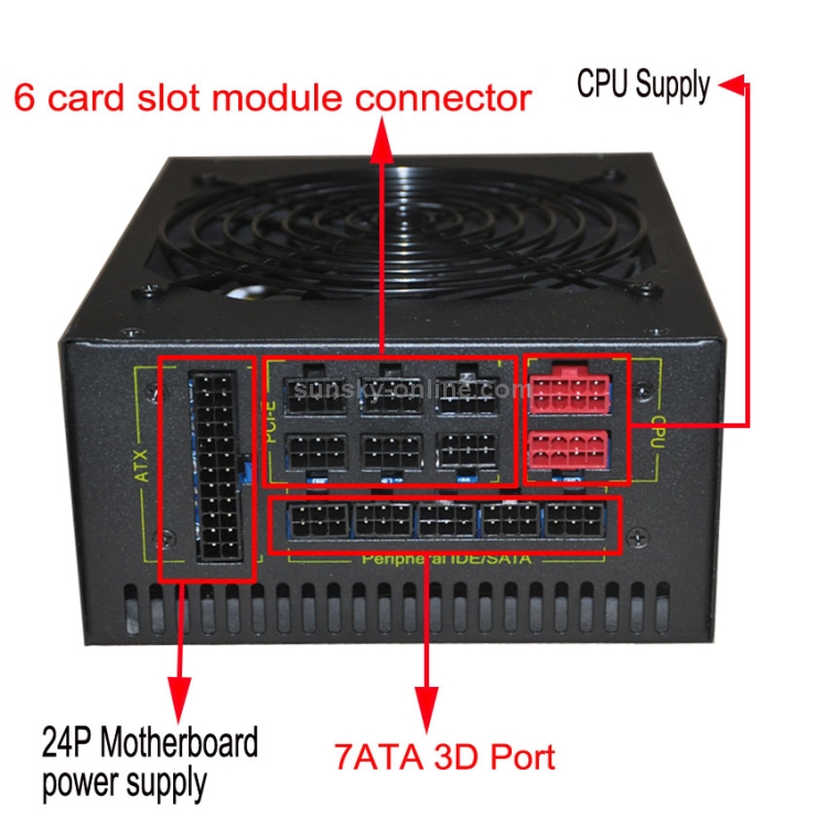2000W Full Module 95 PLUS GOLD Computer Mining Switching