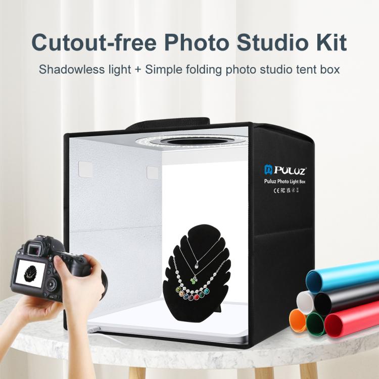 PULUZ 30cm Folding Ring Light Photo Lighting Studio Shooting Tent Box ...