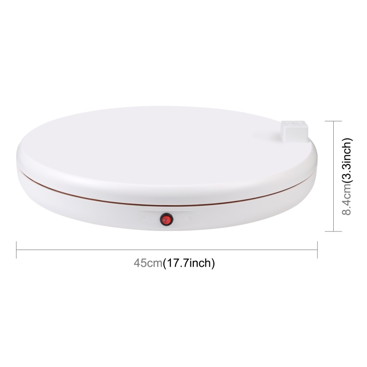 PULUZ 45cm Remote Control Adjusting Speed Rotating Turntable Display ...