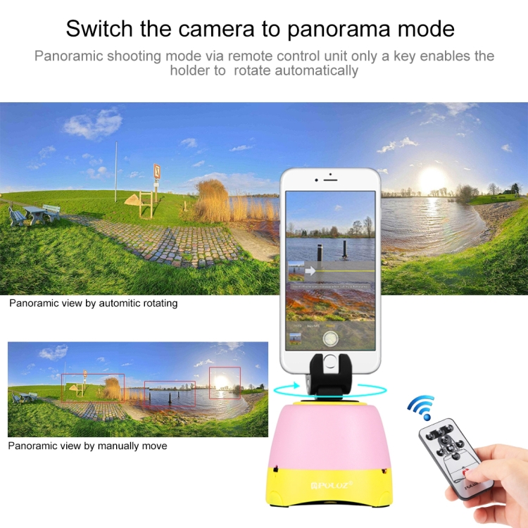 PULUZ Electronic 360 Degree Rotation Panoramic Head with Remote ...