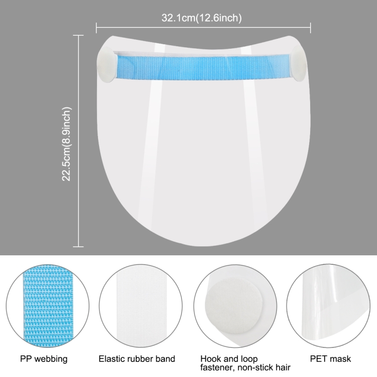 Clear Protective Face Shield Anti-Saliva Splash Anti-Spitting Anti-Fog ...