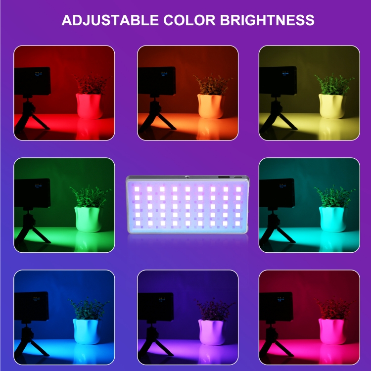 PULUZ LED Full Color RGB Beauty Fill Light Pocket Vlogging Photography ...