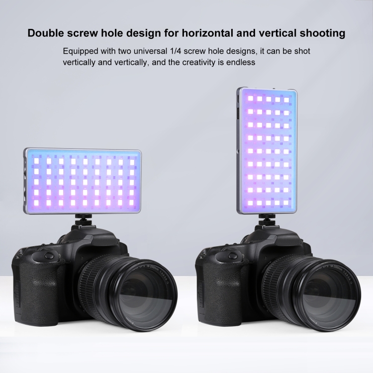 PULUZ LED Full Color RGB Beauty Fill Light Pocket Vlogging Photography ...