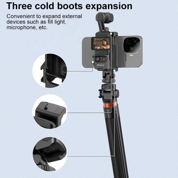 For DJI OSMO Pocket 3 PULUZ Protective Frame Expansion Phone Clamp ...