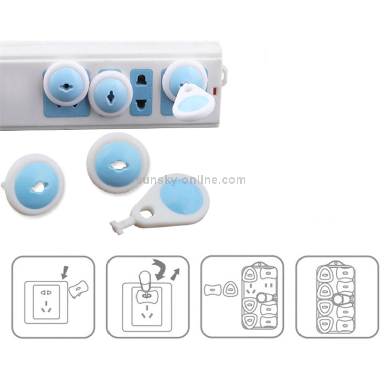 6 x Electrical Security Socket Lock Keep Baby Children Kids Safe for 2 ...