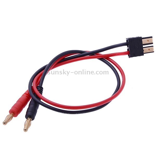 4.0mm Banana Plug to TRX Male Connector Adaptor Cable, Length: 40cm(Black)