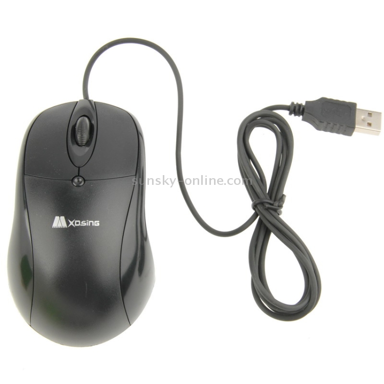 1200dpi USB Optical Mouse, Cable Length: 1.2m(Black)