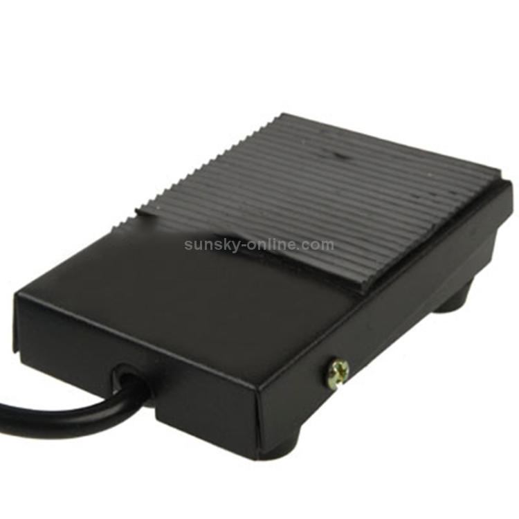 Tfs 1 Ac 250v 10a 미끄럼 방지 플라스틱 케이스 풋 컨트롤 페달 스위치 케이블 길이 1m