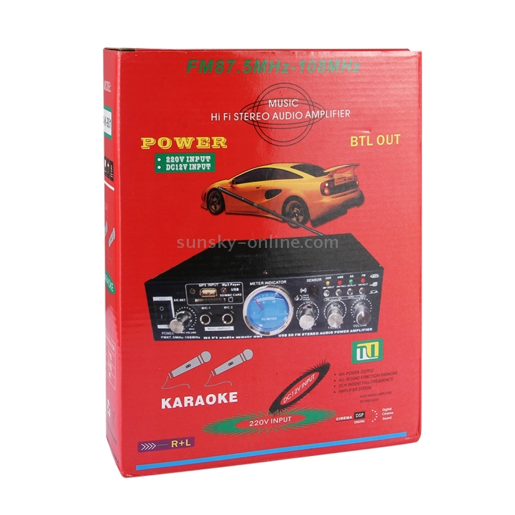 SUNSKY - AK-901 Stereo Audio Karaoke Power Amplifier with Remote ...