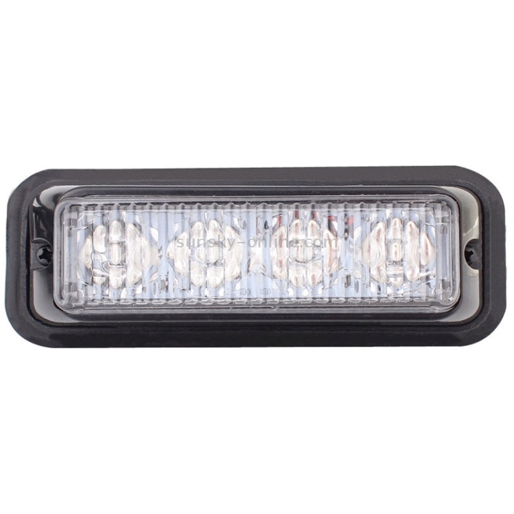 12W 720LM 440-480nm 4-LED Blue Light ไฟเตือนรถกะพริบแบบมีสาย, DC12-24V ...