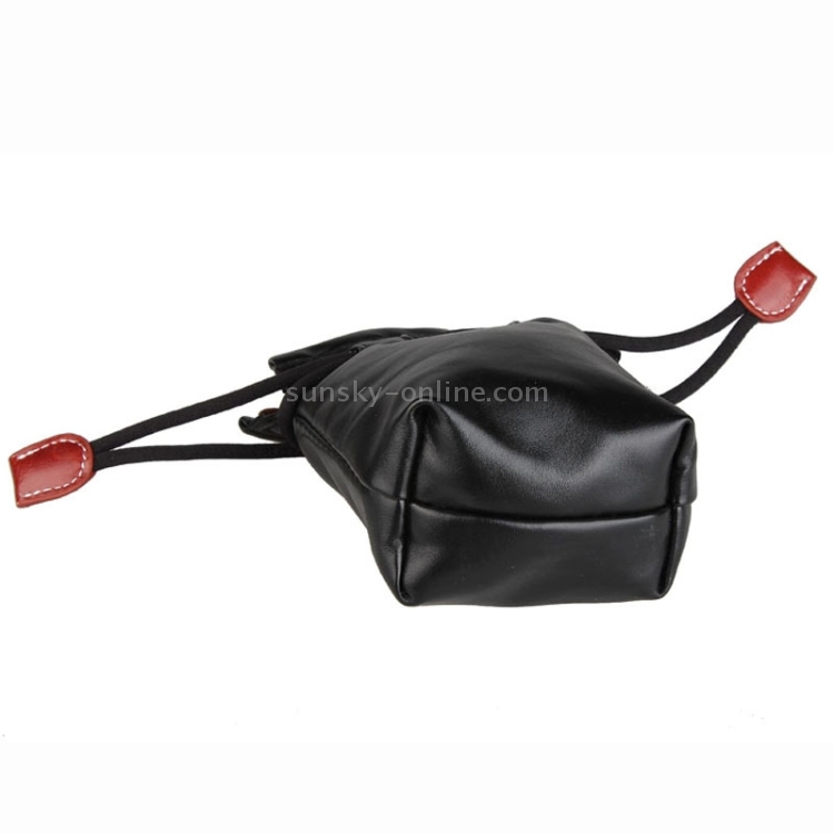 Soft PU Leather + Villus Storage Bag with Stay Cord for Camera Lens ...