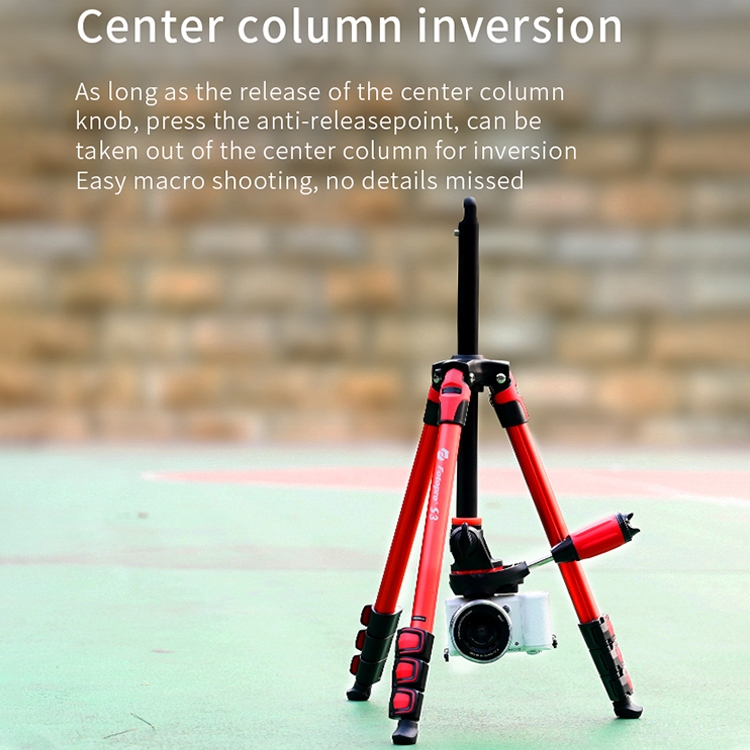 Fotopro S3 4-Section Folding Aluminum Legs Tripod PTZ Stand for SLR ...