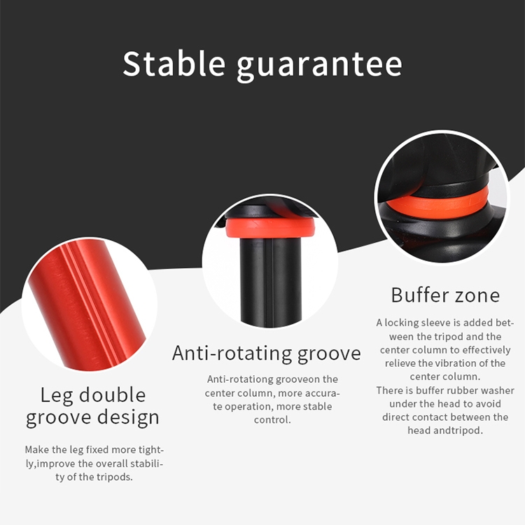 Fotopro S3 4-Section Folding Aluminum Legs Tripod PTZ Stand for SLR ...