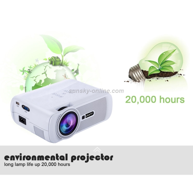 Uhappy U80 Portable Home Theater 1080P LED HD Mini Digital Projector ...