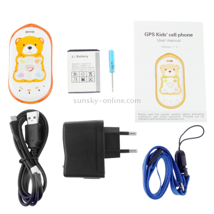 GPS GSM Cell Phone / GPS Tracker for Kid with Quad-Band, Single SIM ...