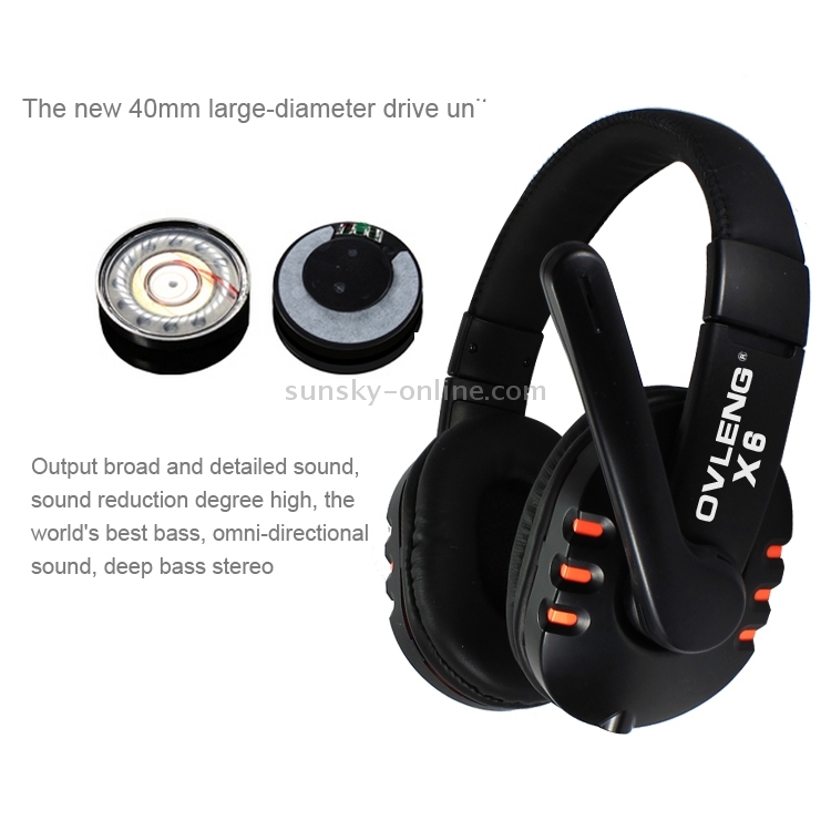 OVLENG Universal Stereo Headset with Mic, Cable Length: about 1.8m