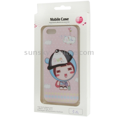 Comic Child Background Rabbit Pattern Plastic Protective Case for iPhone 5 & 5s & SE