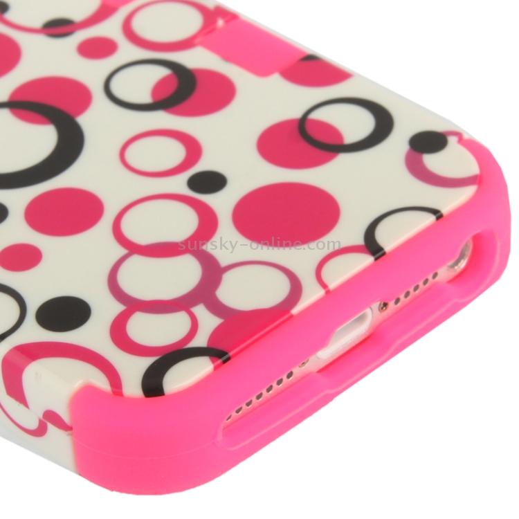 3-layer Colourful Dot Pattern Plastic + Silicone Combination Case for ...