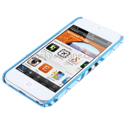 Grid Pattern Paste Skin Plastic Protection Shell for iPod touch 5 / 6 ...