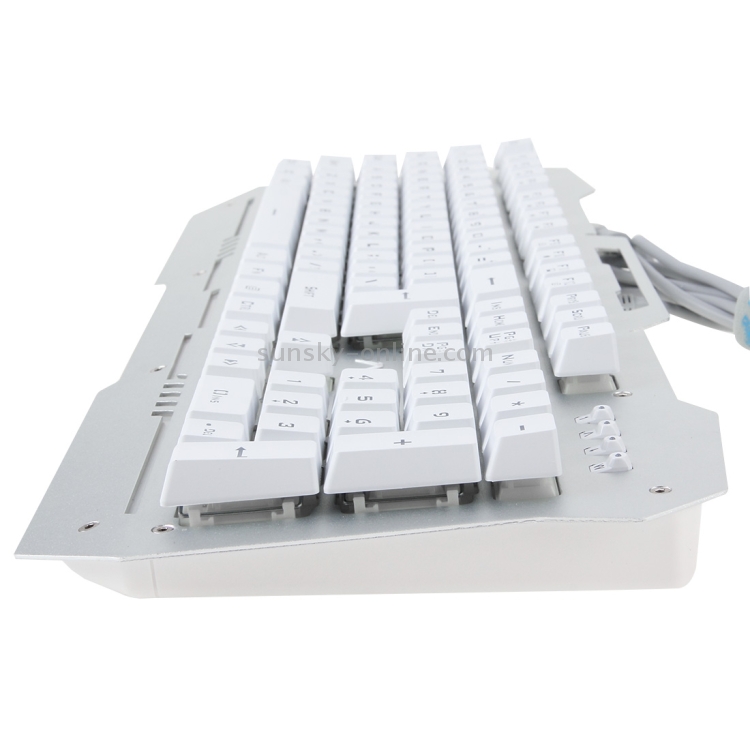 Aula Endless Wired USB Gaming Keyboard with LED Backlight (White+Silver)