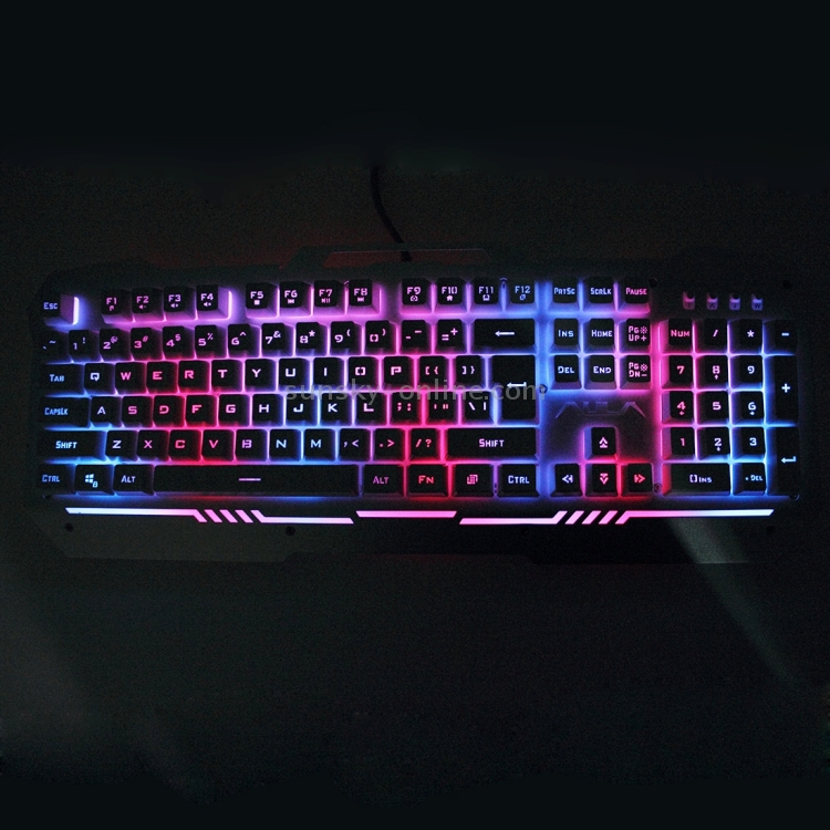 Aula Endless Wired USB Gaming Keyboard with LED Backlight (White+Silver)