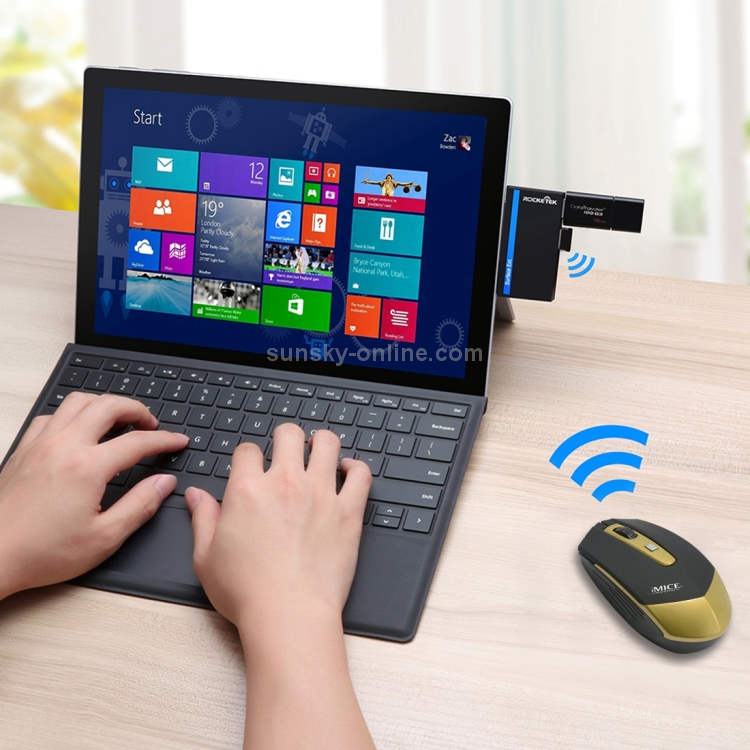 iMICE 2.4G USB Receiver 4 Buttons 1600DPI Wireless Optical Computer ...