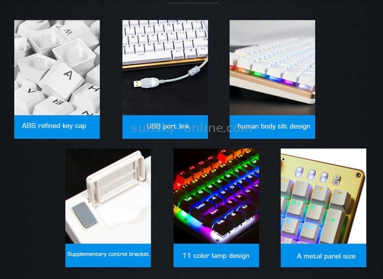 Aula F2010 104 Keys Wired USB Gaming Mechanical Keyboard with Multi ...