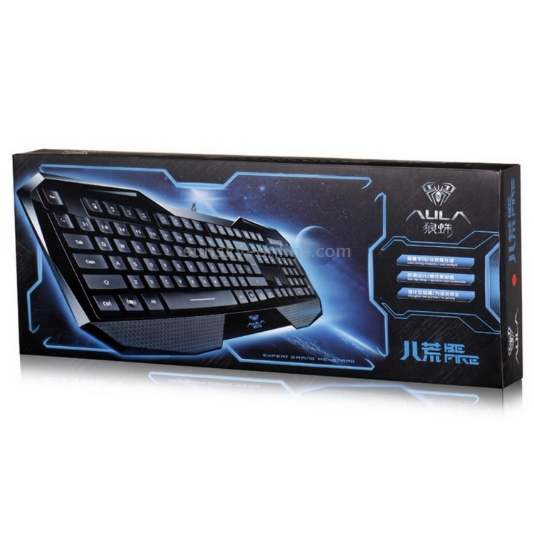 Aula Series Befire USB High-end Wired Backlit Blue Multimedia Six Key ...