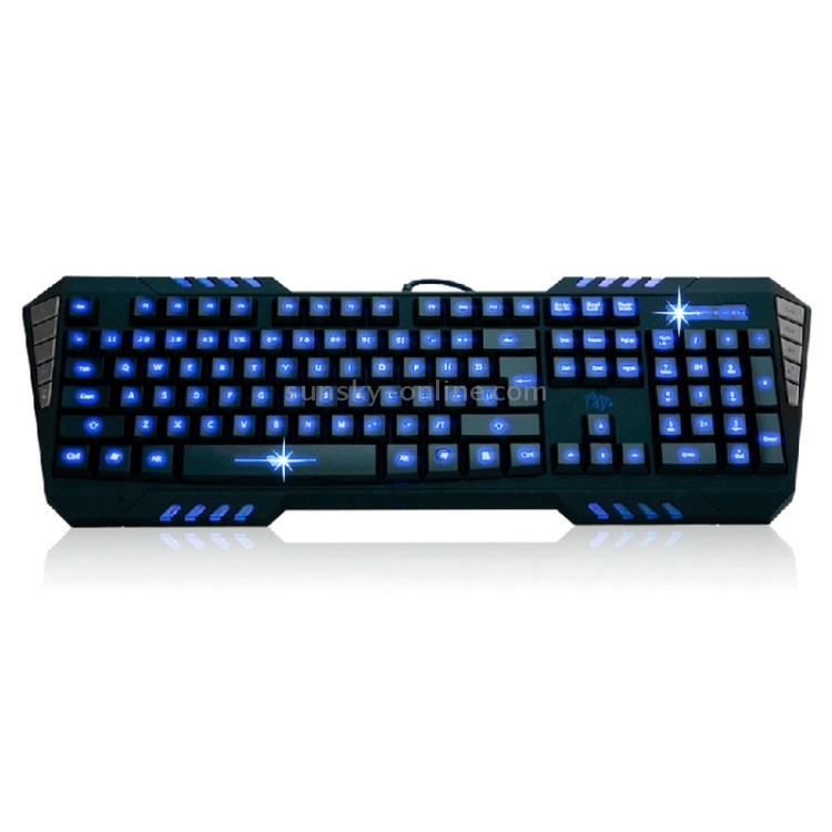 AULA Series USB Wired Backlit Blue Gaming Keyboard with Custom ...