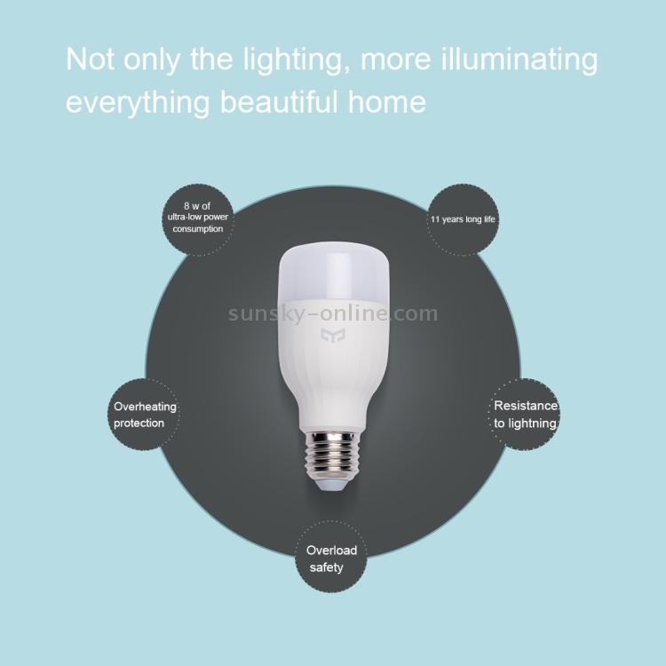 Original Xiaomi Yeelight E27 Led Adjustable Brightness Wifi Remote ...
