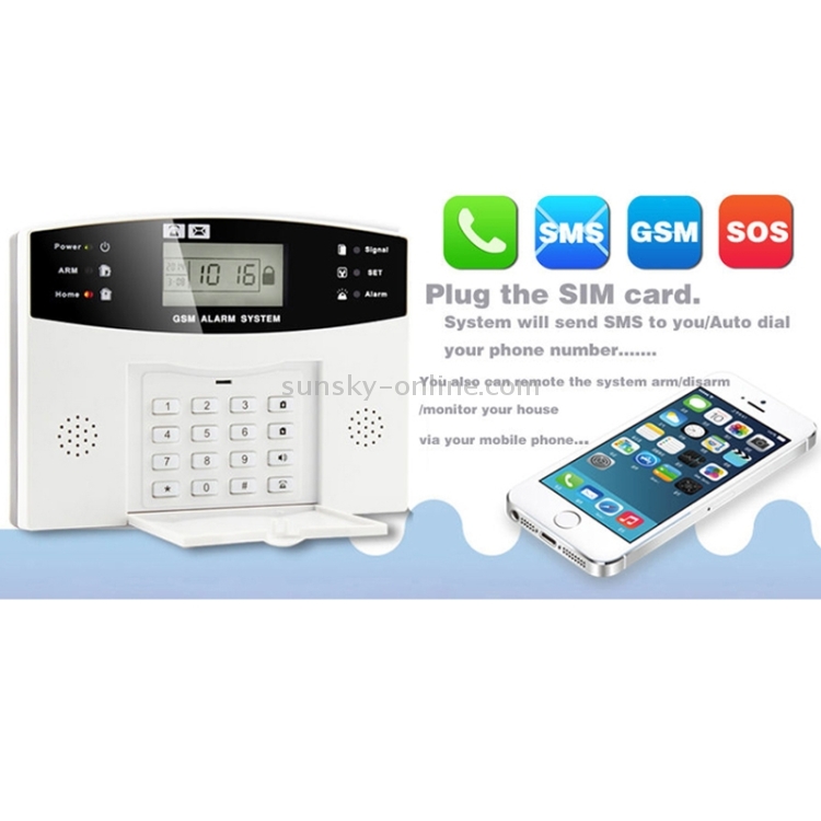 YA-500-GSM-7 Wireless GSM SMS Security Home House Burglar Alarm System ...