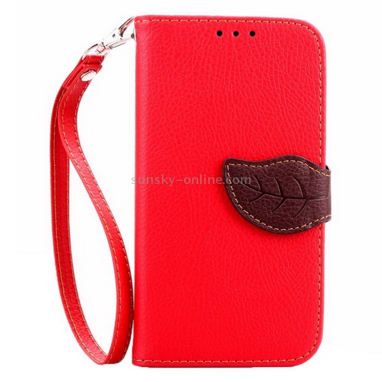 Leaf Magnetic Snap Litchi Texture Horizontal Flip Leather Case with ...